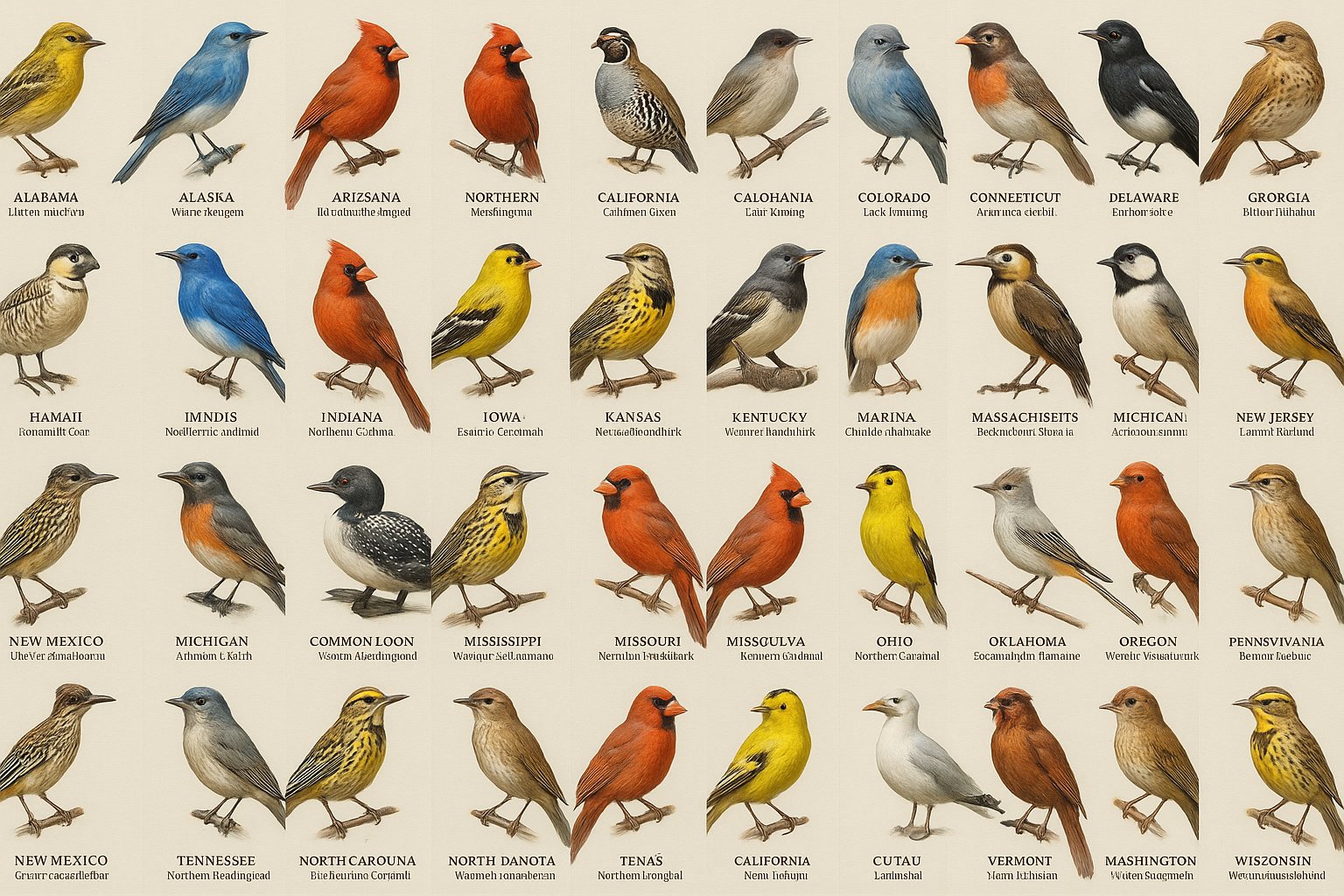 All 50 Official State Birds for Each State Sorted Alphabetically ...