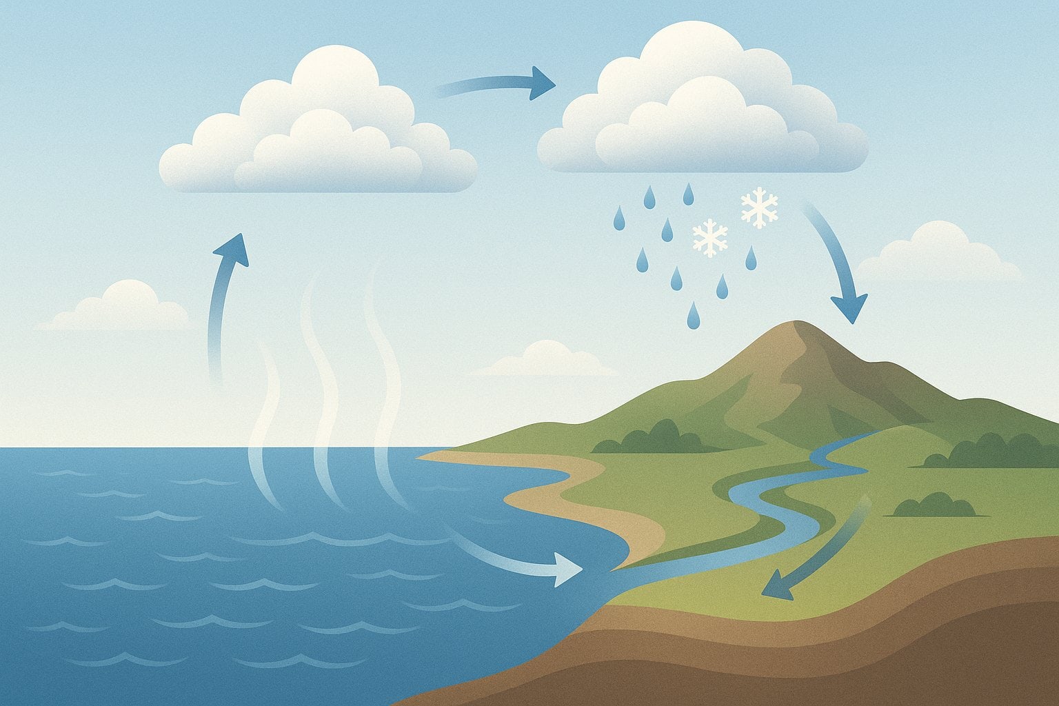 Water Cycle and Condensation Diagram: How Birds Interact with Earth's ...